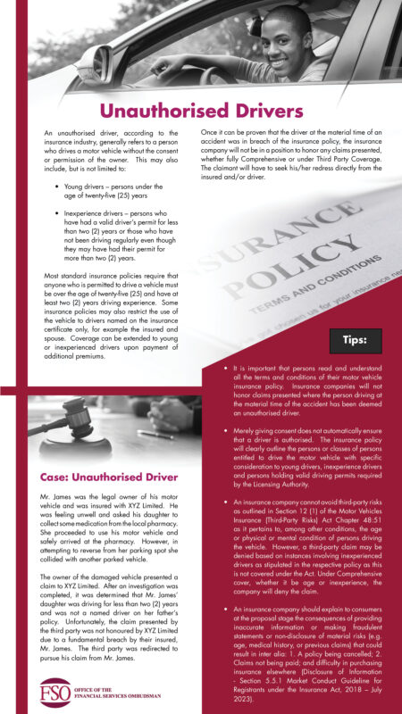 The Unauthorized Driver – Office of the Financial Services Ombudsman